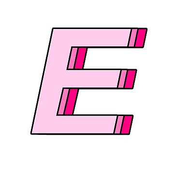 "pink E" Sticker for Sale by Amanda Kirkpatrick | Redbubble