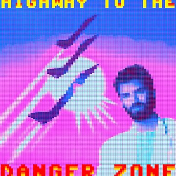 "Retro 8 Bit Danger Zone Kenny Loggins Homage " Sticker for Sale by ...
