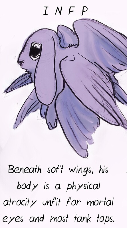 "MBTI GHOSTS AND GHOULS- ANGEL BUNNY RABBIT" by samsketchbook | Redbubble