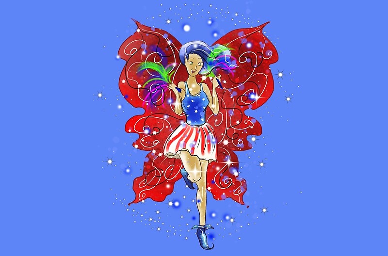 "Patriotic Patsy The 4th Of July Fairy™" by TeelieTurner | Redbubble