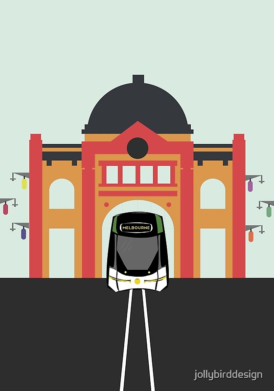 "Melbourne Icon - Tram" by jollybirddesign | Redbubble