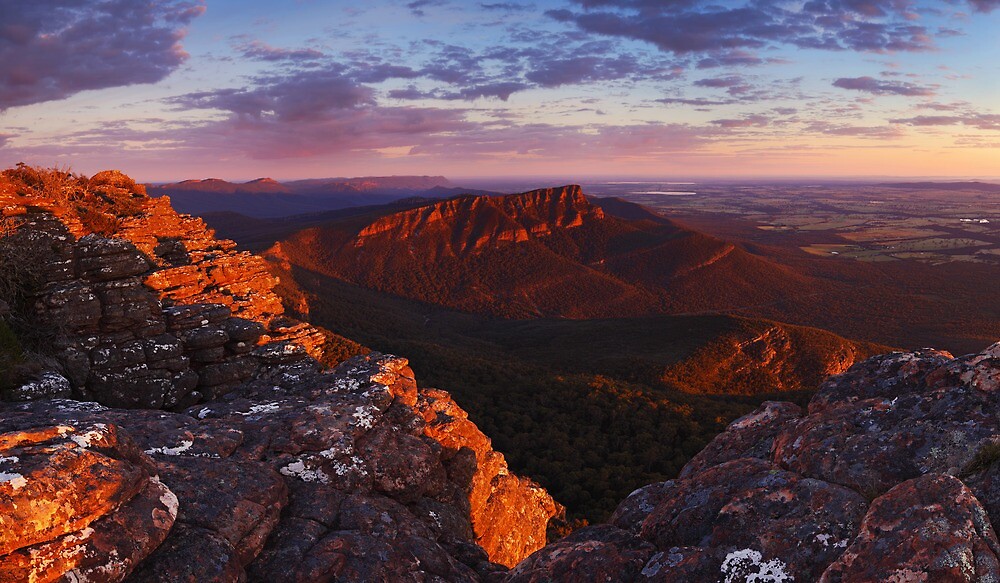 "Sunrise from Mt William - Grampians Victoria" by Mark Shean | Redbubble