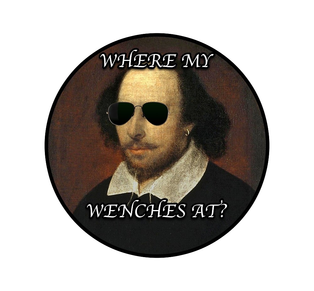 "Shakespeare Sticker, Funny" by RMBDesigns | Redbubble