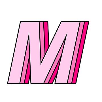"pink M" Sticker for Sale by Amanda Kirkpatrick | Redbubble