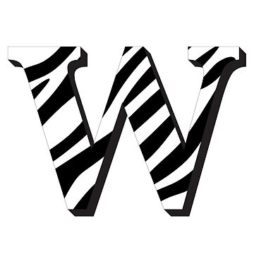 "Letter W Zebra Print" Photographic Print for Sale by -allyb- | Redbubble