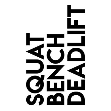 "Squat Bench Deadlift Vertical Powerlifting/Weightlifting" Sticker for ...