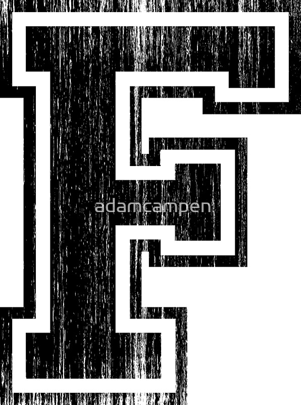 "Big Varsity Letter F" Stickers by adamcampen | Redbubble