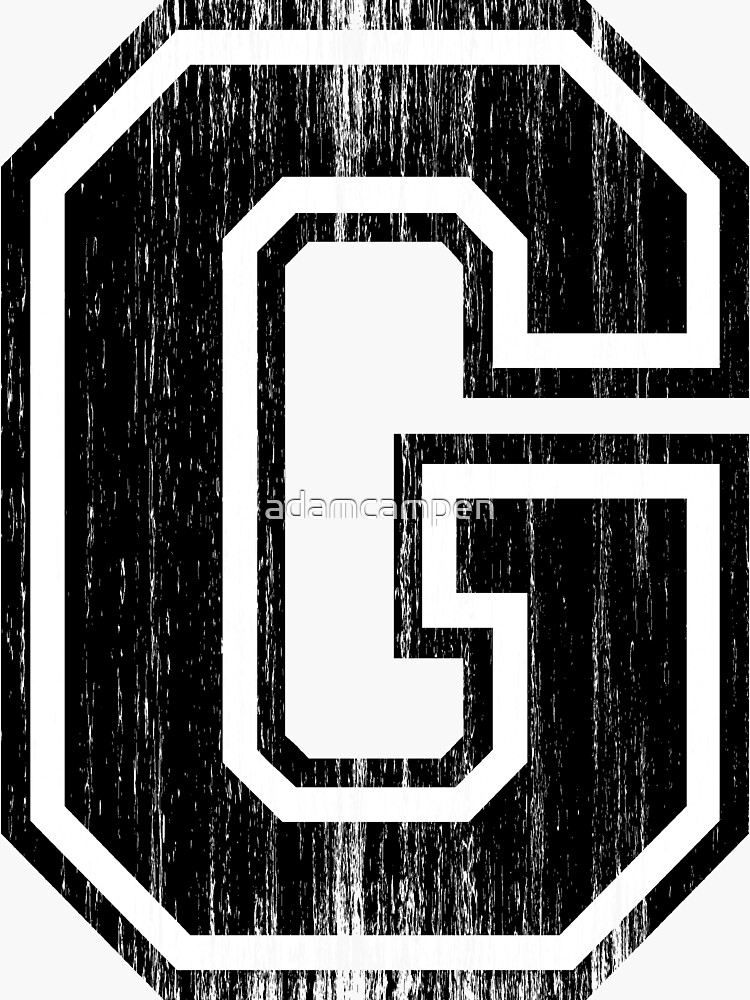 "Big Varsity Letter G" Sticker by adamcampen | Redbubble