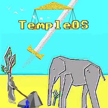 "God's Favorite Elephant ( Temple OS )" Sticker for Sale by ...