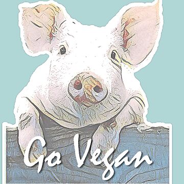 "Go Vegan" Sticker for Sale by Kim Czotter | Redbubble