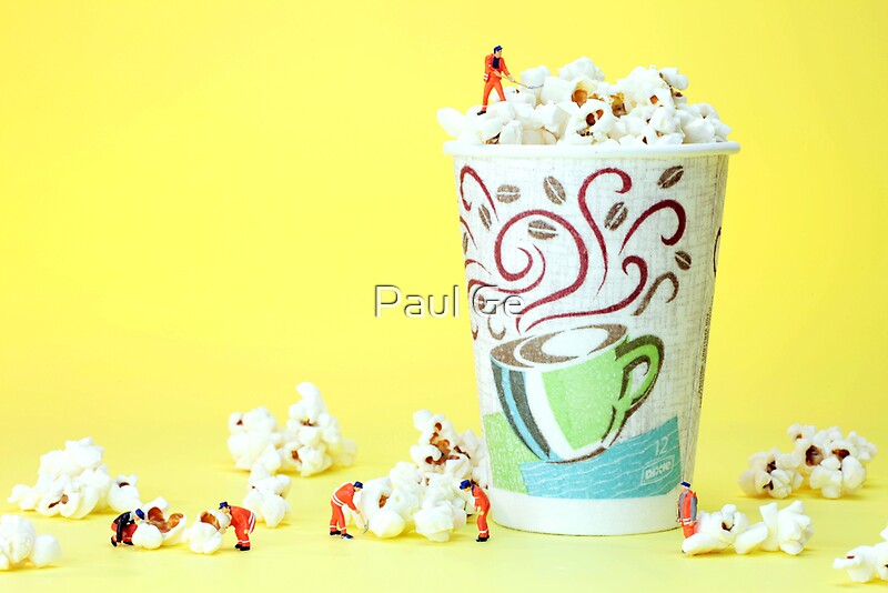 "Team working on popcorn II" by Paul Ge | Redbubble
