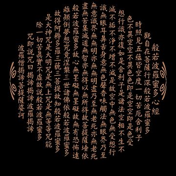 "Zen Buddhism Mantra Heart Sutra Chinese Calligraphy " Essential T ...