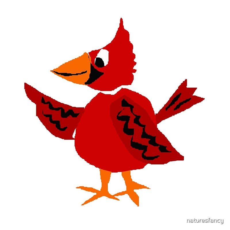 "Funny Cool Red Cardinal Bird original" by naturesfancy | Redbubble