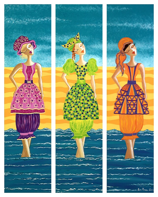 "Beach Bloomers ~ just old fashioned girls" by Lisafrancesjudd | Redbubble