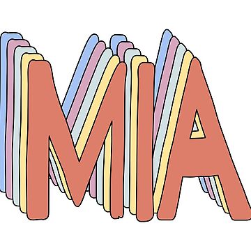 "Mia Name " Sticker for Sale by ashleymanheim | Redbubble