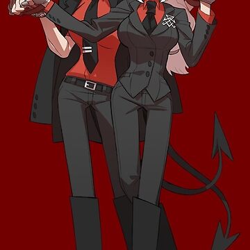 "Helltaker Justice x Lucifer" Sticker for Sale by StrayD0g | Redbubble