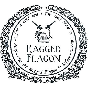 "Visit the Ragged Flagon!" Sticker for Sale by tysmiha | Redbubble