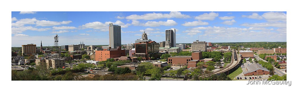 "Downtown Fort Wayne, Indiana Skyline" by John McGauley | Redbubble