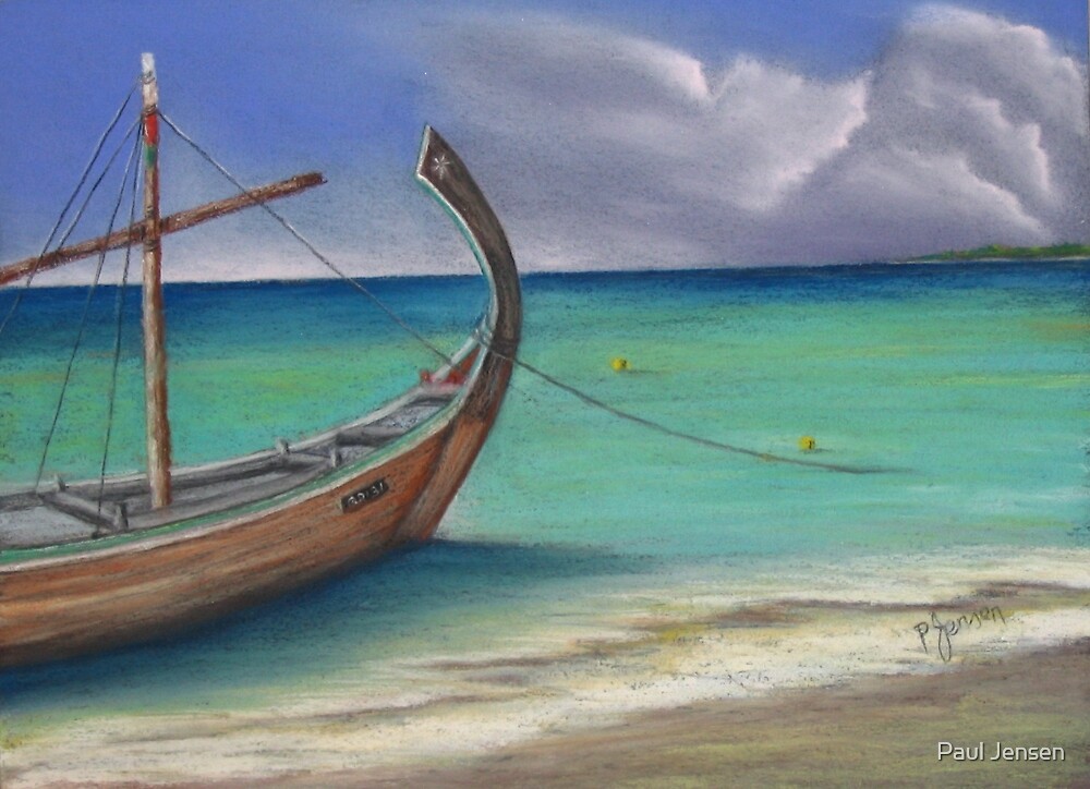 "Dhoni Boat Maldives " by Paul Jensen | Redbubble