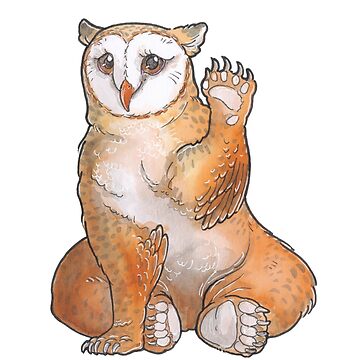 "Dungeons and Dragons, Oh Hai Barn Owlbear Illustration" Sticker for ...