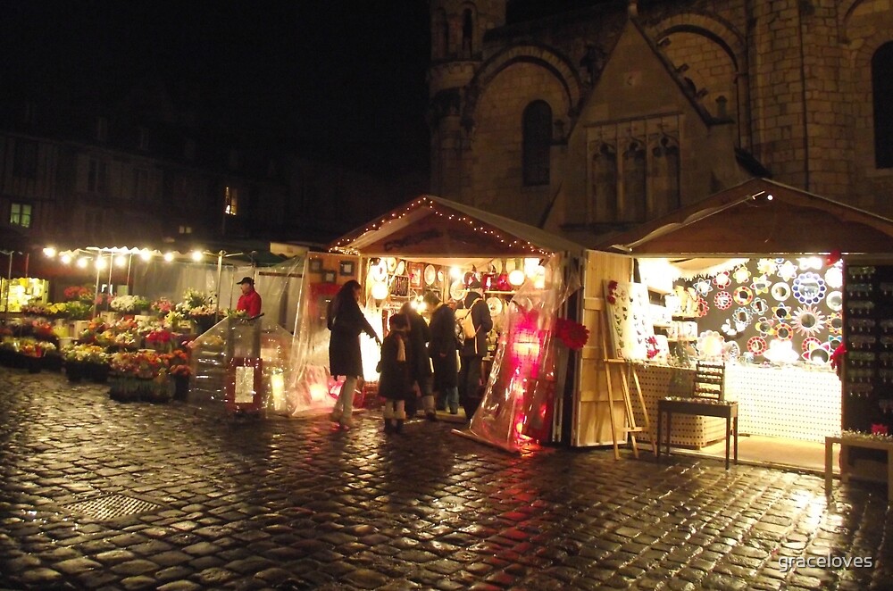 "Poitiers Christmas Market" by graceloves | Redbubble