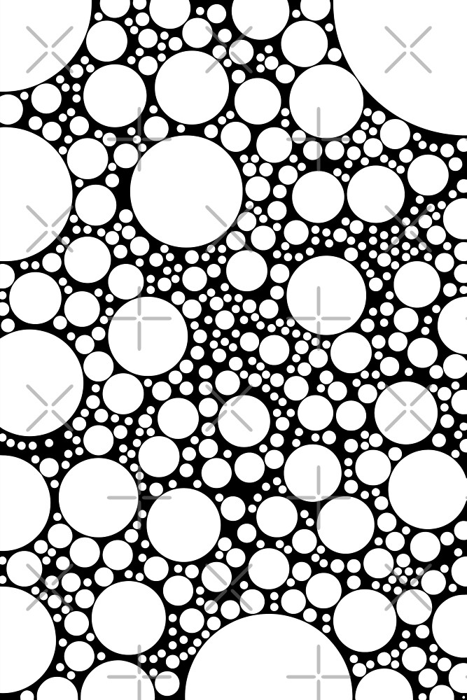 "White and Black Bubble Polka Dots Vector Pattern" by patternsoup ...