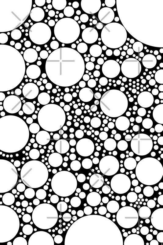 "White and Black Bubble Polka Dots Vector Pattern" by patternsoup ...