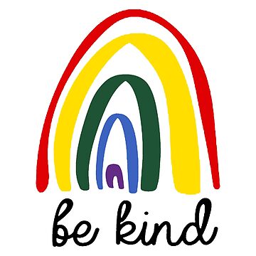 "Rainbow Love is Love Be Kind" Poster for Sale by xandriFu | Redbubble