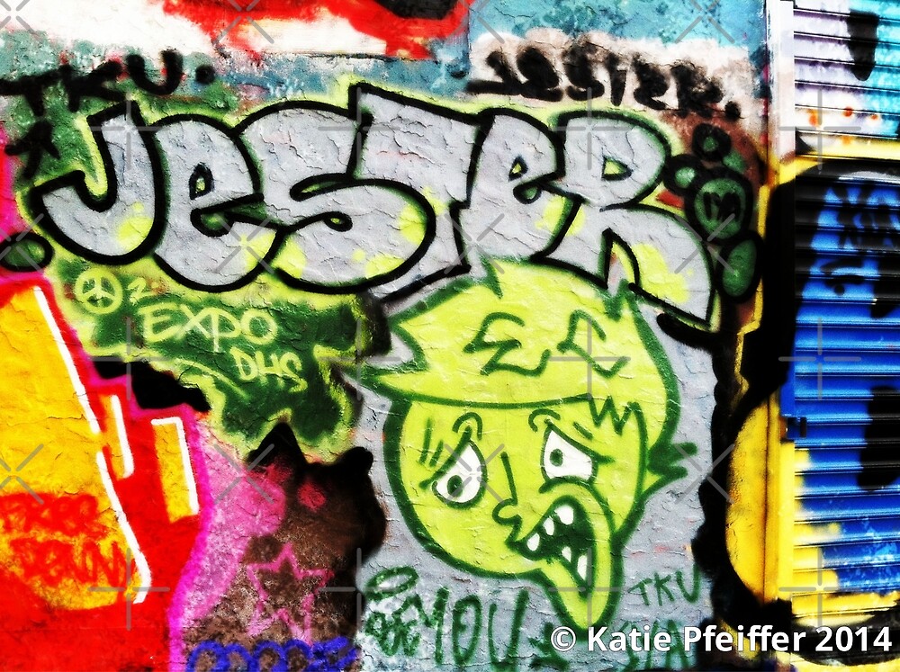 "Graffiti Wall Jester West Philly" by Kater | Redbubble