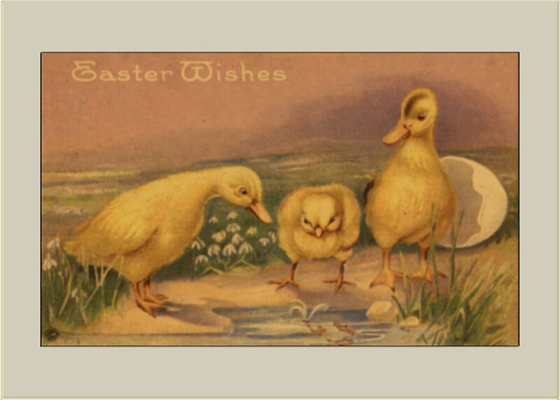 "Vintage Duckling Easter Greetings" by Yesteryears | Redbubble