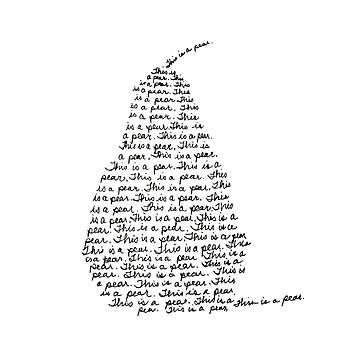 "Pear Typography Quirky Drawing Text" Photographic Print for Sale by ...