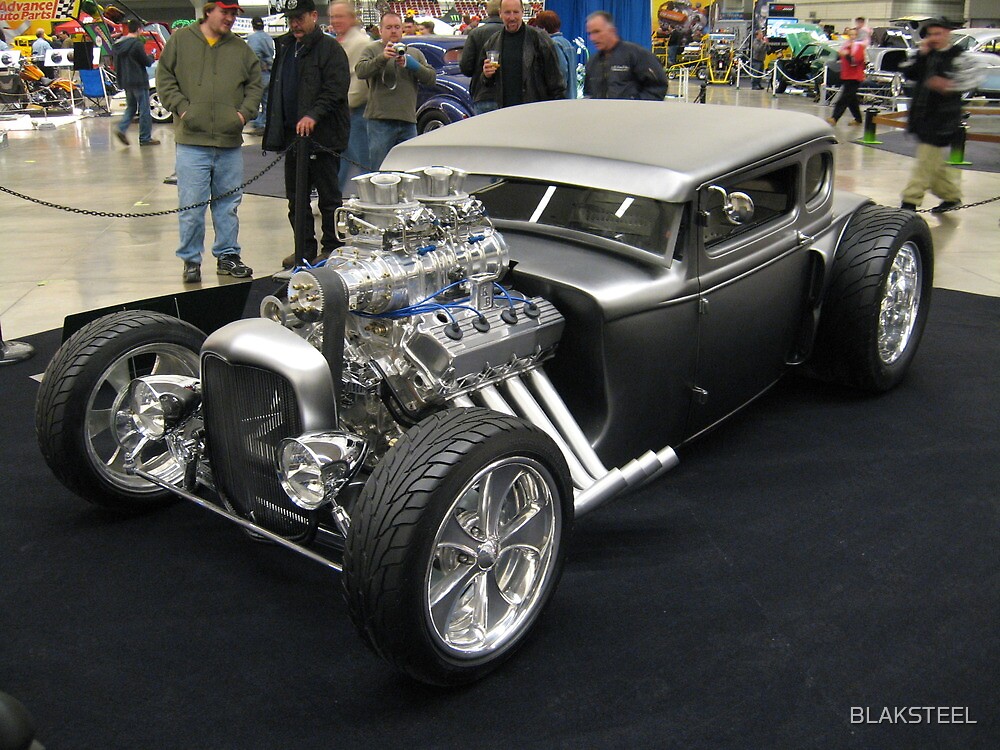 "Custom Chopped Ford Hot Rod" by BLAKSTEEL | Redbubble