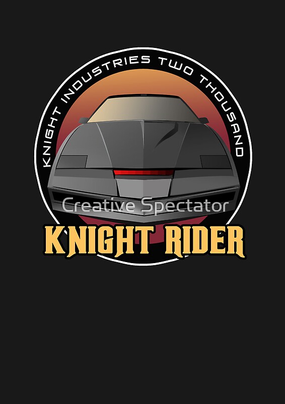 "Knight Rider Logo KITT Car" by Creative Spectator | Redbubble