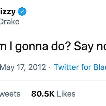 "drake tweet" Sticker for Sale by Abigail W | Redbubble