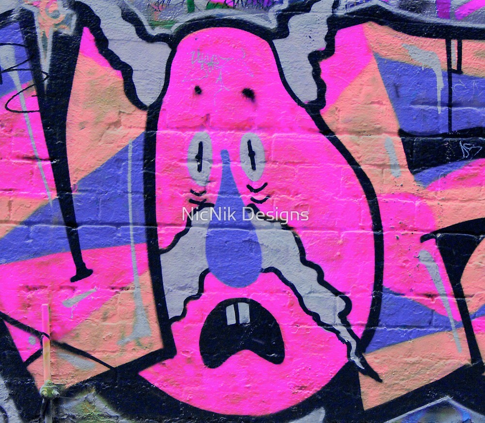 "Crazy Moustache Man - Graffiti - Street Art" by NicNik Designs | Redbubble