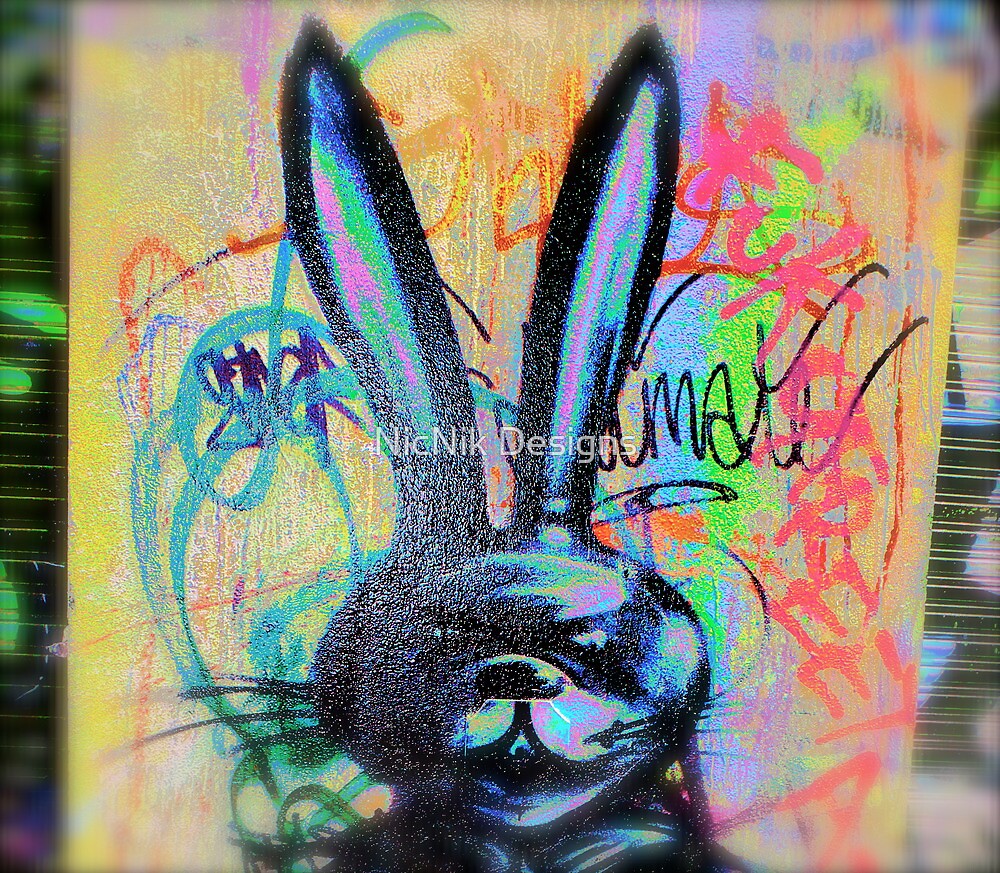 "Angry Scary bunny Rabbit - Graffiti - Street Art" by NicNik Designs ...