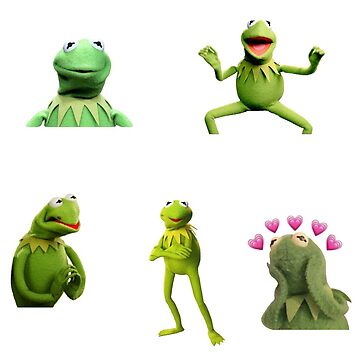 "Kermit meme sticker pack" Sticker for Sale by blue-liv | Redbubble
