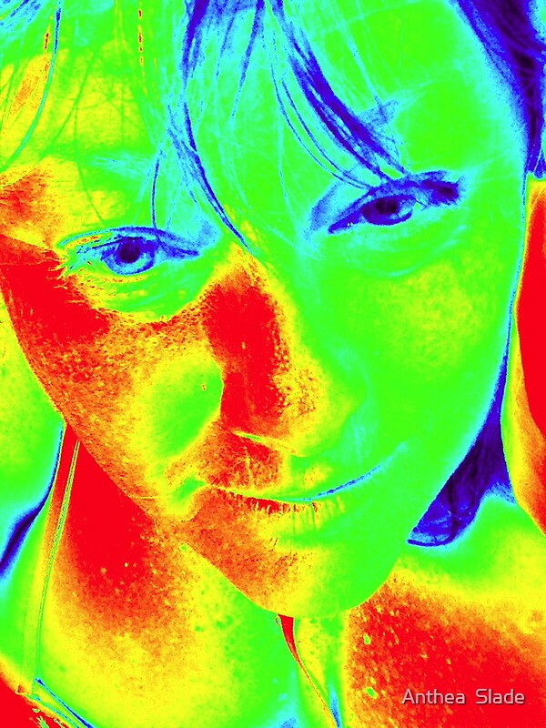 "Thermal Camera Self Portrait & 40 Degree Heat" by Anthea Slade | Redbubble