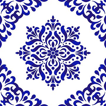 "Dutch Delft Blue | Classic Pattern | Single" Sticker for Sale by ...