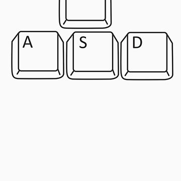 "WASD" Sticker for Sale by DumbDesigns | Redbubble