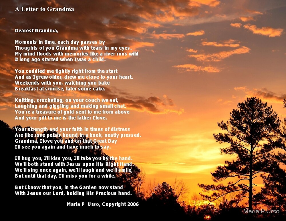 "Letter To Grandma" by Maria P Urso | Redbubble