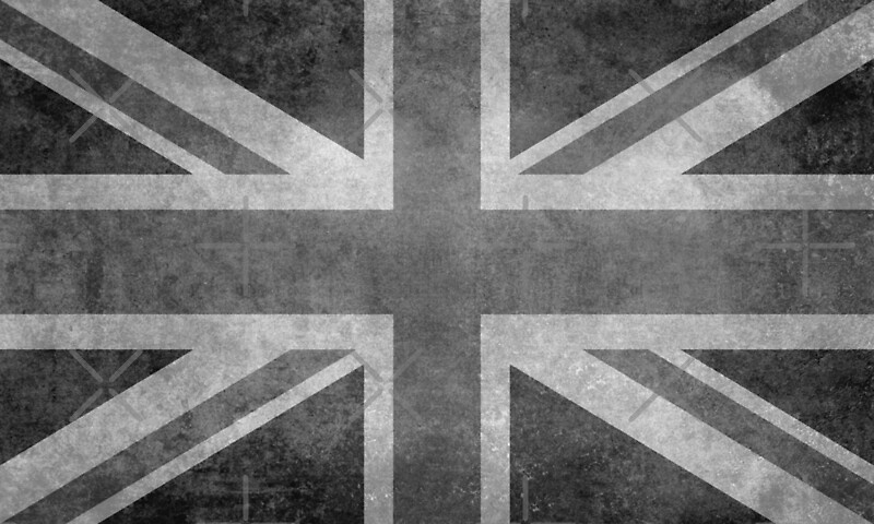 "Union Jack Vintage 3:5 Version in grayscale" by Bruce Stanfield ...