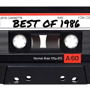 "1986 CASSETTE, BEST OF 1986 MIX TAPE, born in 1986, 80'S birthday ...