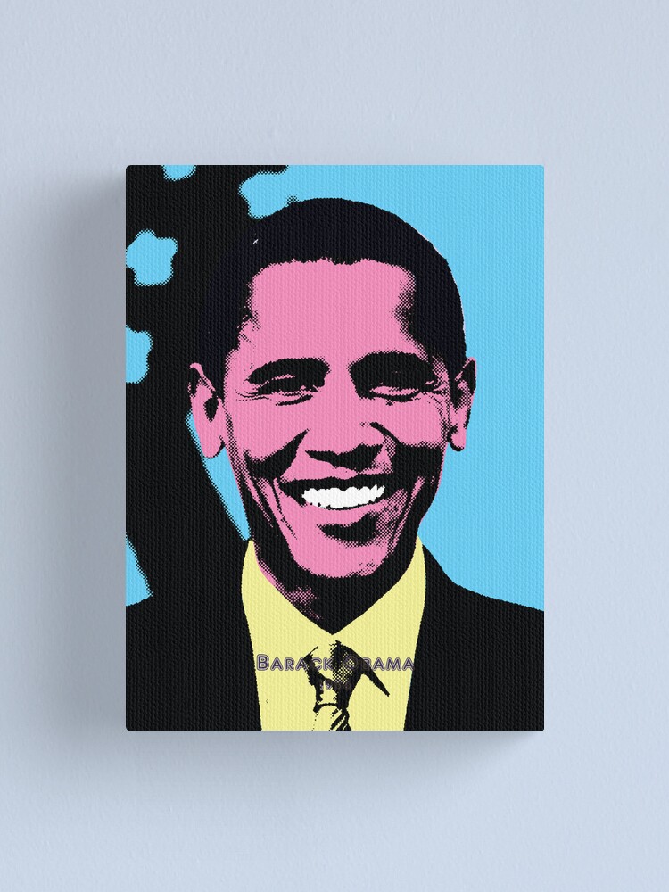 "Barack Obama with Andy Warhol Pop Art Style" Canvas Print by ...