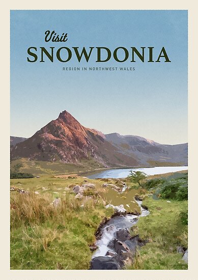 "Visit Snowdonia" Poster by CallumGardiner | Redbubble