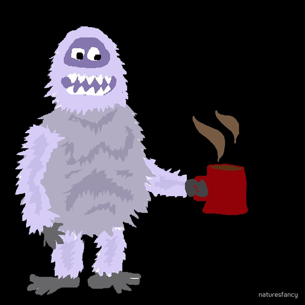 "Cool Funny Abominable Snowman is Drinking his Coffee" by naturesfancy ...
