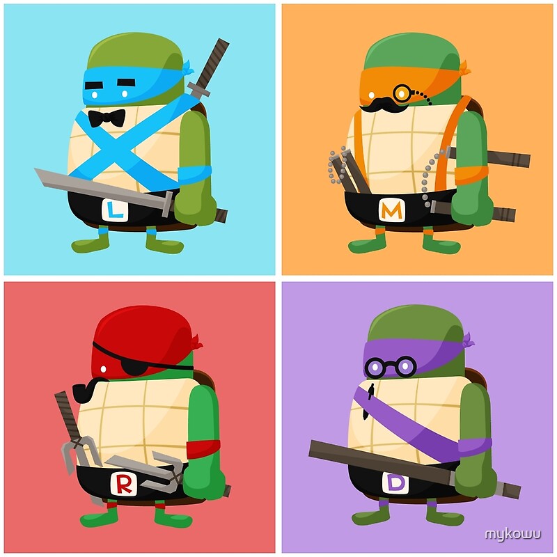 "Teenage Mutant Ninja Turtles Pop Art" by mykowu | Redbubble