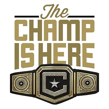 "CHAMP IS HERE™ Gold & White Edition" Sticker for Sale by superlitmerch ...