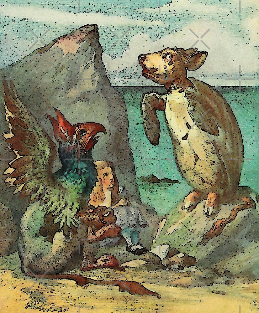 "Alice the Griffin and Mock Turtle" by dianegaddis | Redbubble