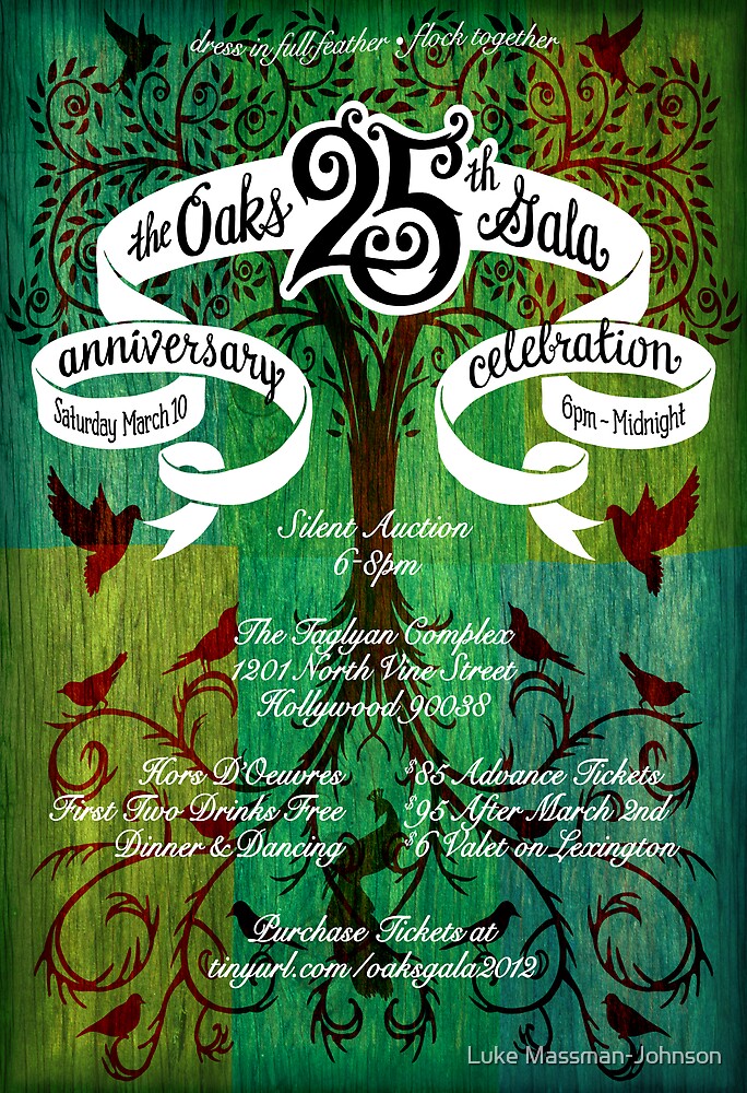 "The Oaks School 25th Anniversary Poster" by Luke Massman-Johnson ...